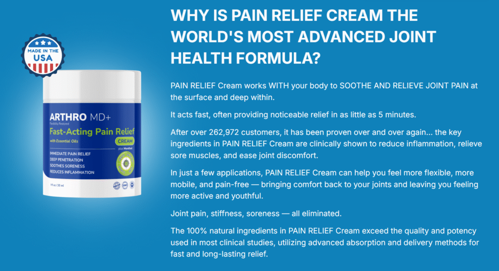 Arthro MD+ Joint Relief Cream Canada | Herbal Pain Relief
